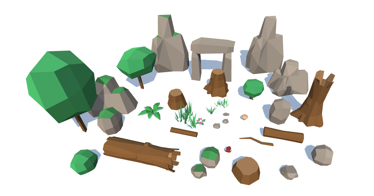 Low Poly Forest Pack ( 34 items ) | 3D Vegetation | Unity Asset Store