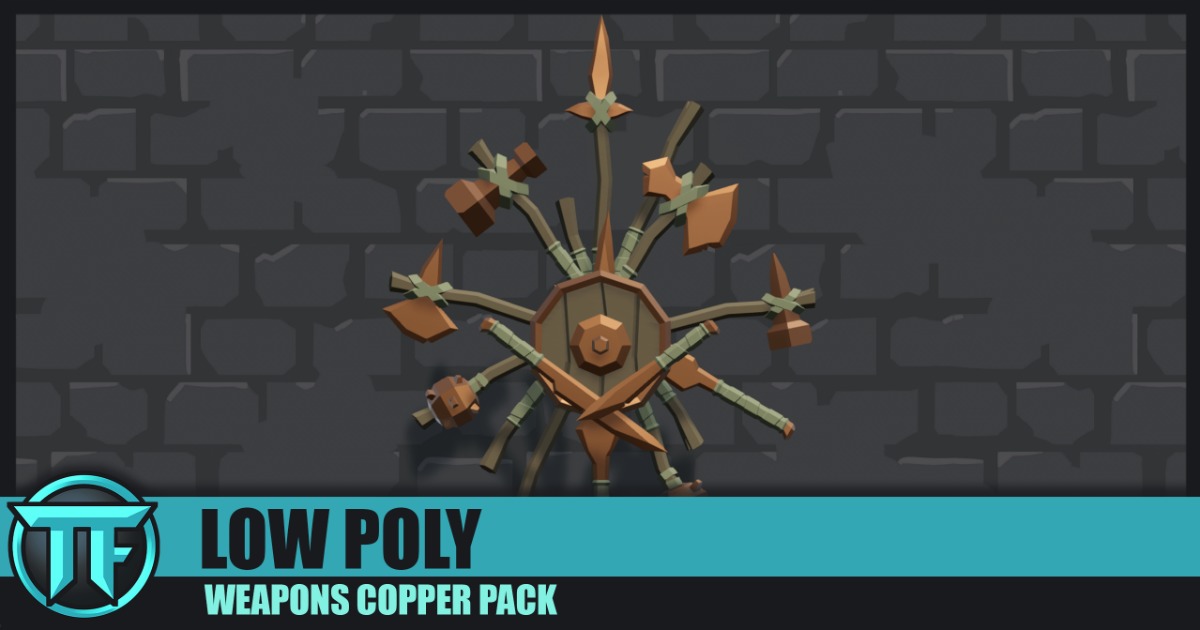 LOW POLY - Weapons Copper Pack | 3D Weapons | Unity Asset Store