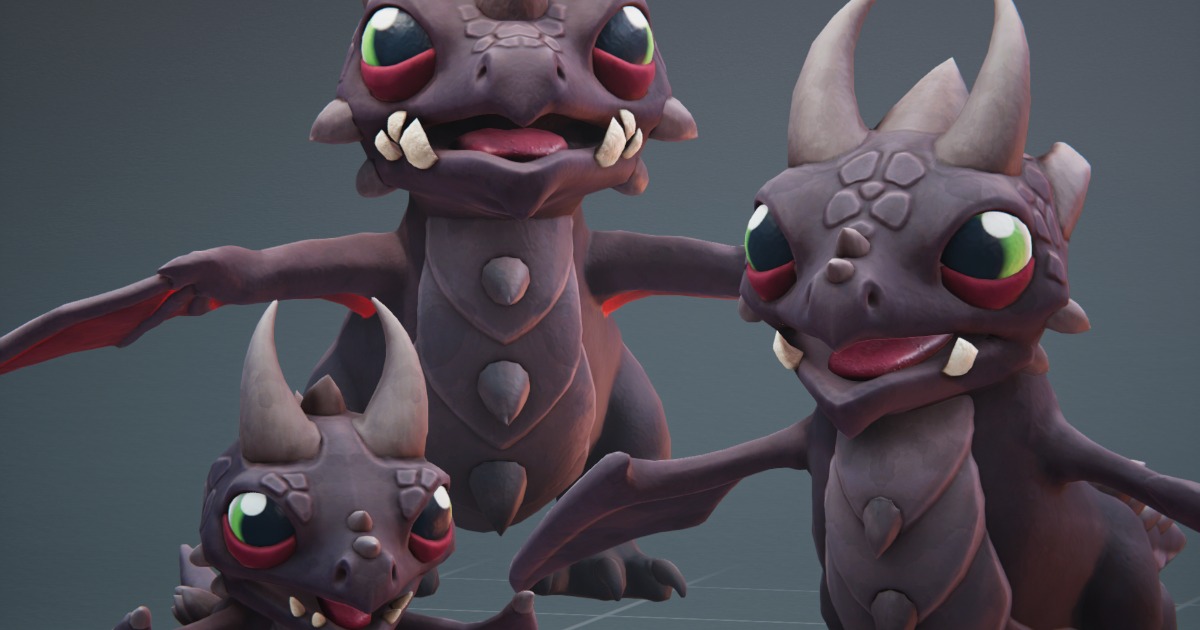 Shadow Dragon Family - Character + Animations | 3D Creatures | Unity ...