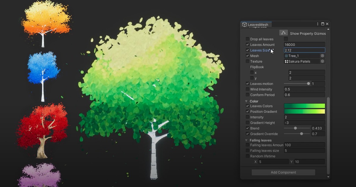 Stylized VFX Trees | GPU Based Effect | Environment | Unity Asset Store