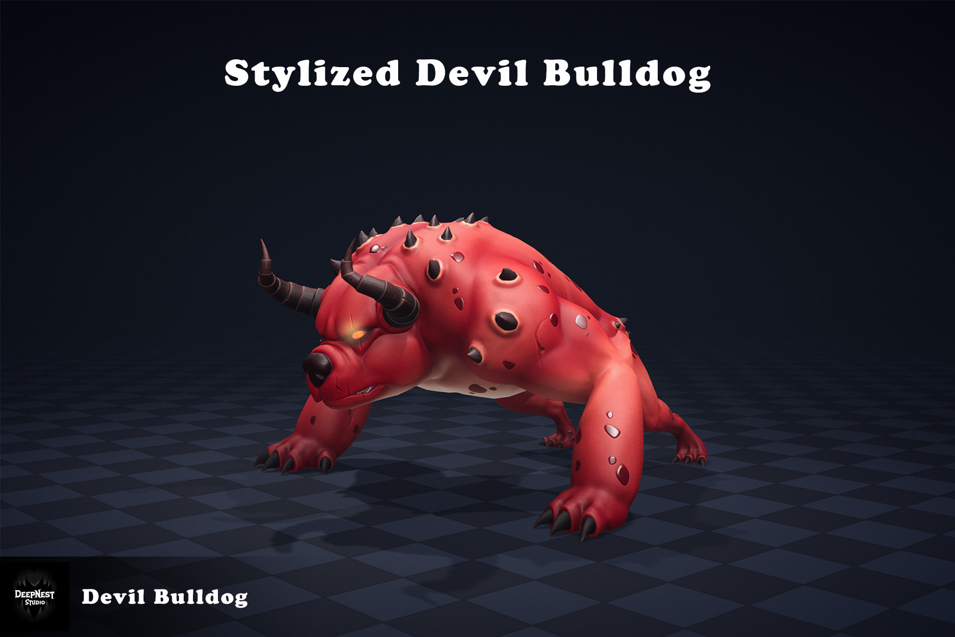 Stylized Devil Bulldog- Lite Version | 3D Creatures | Unity Asset Store