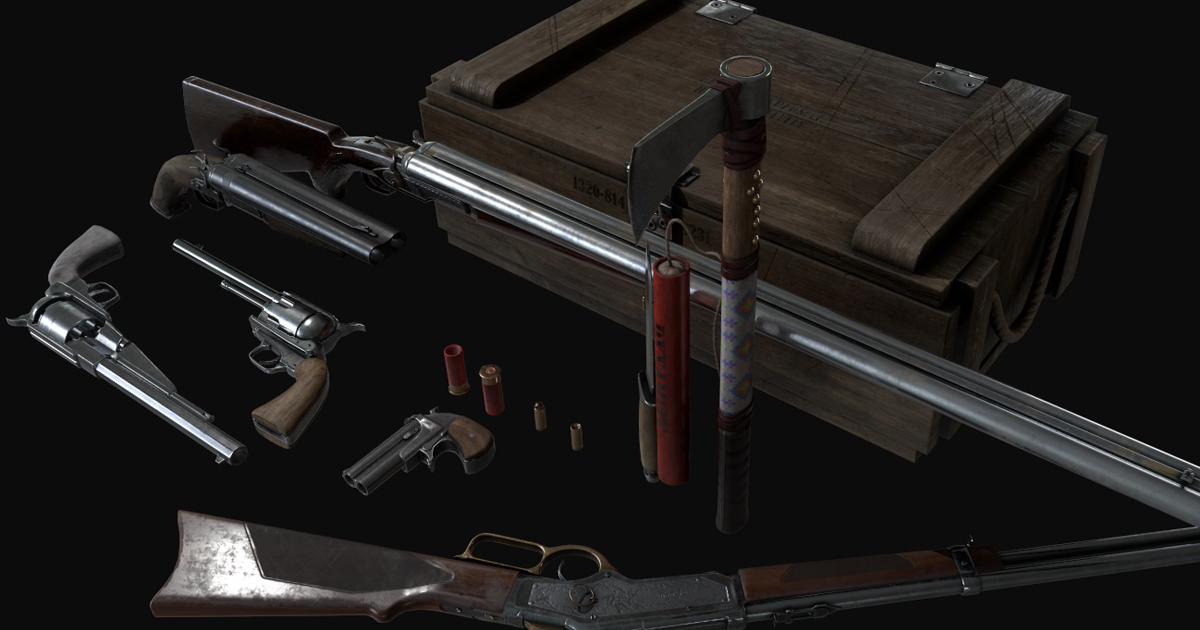Western Weapons Pack | 3D Weapons | Unity Asset Store