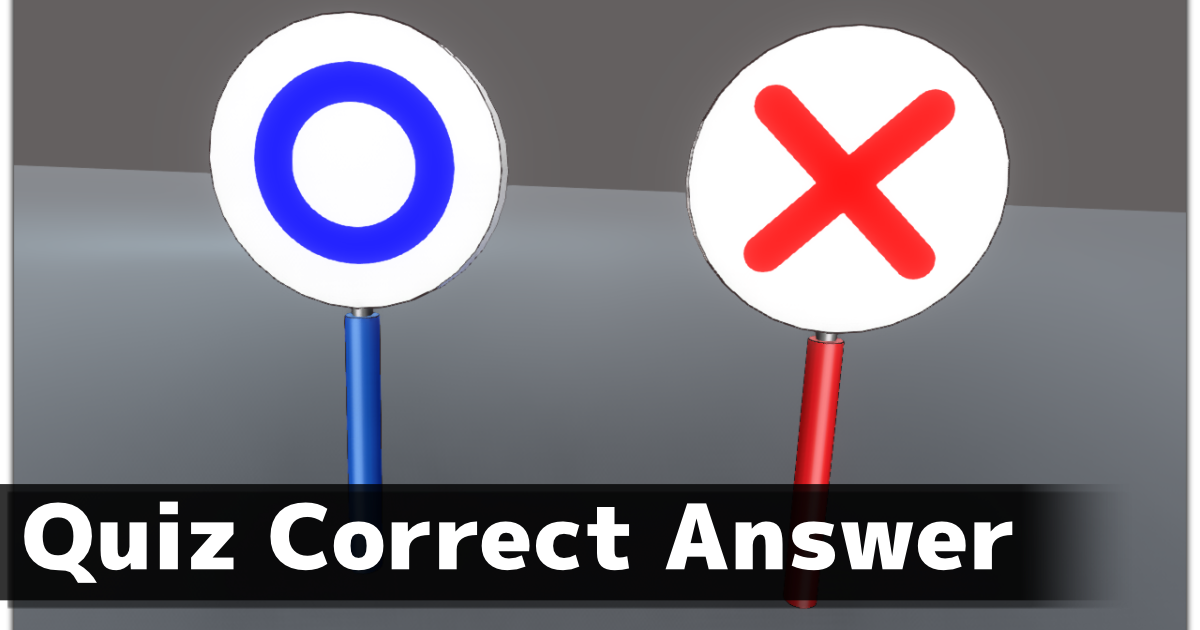 Quiz Correct Answer | 3D Props | Unity Asset Store