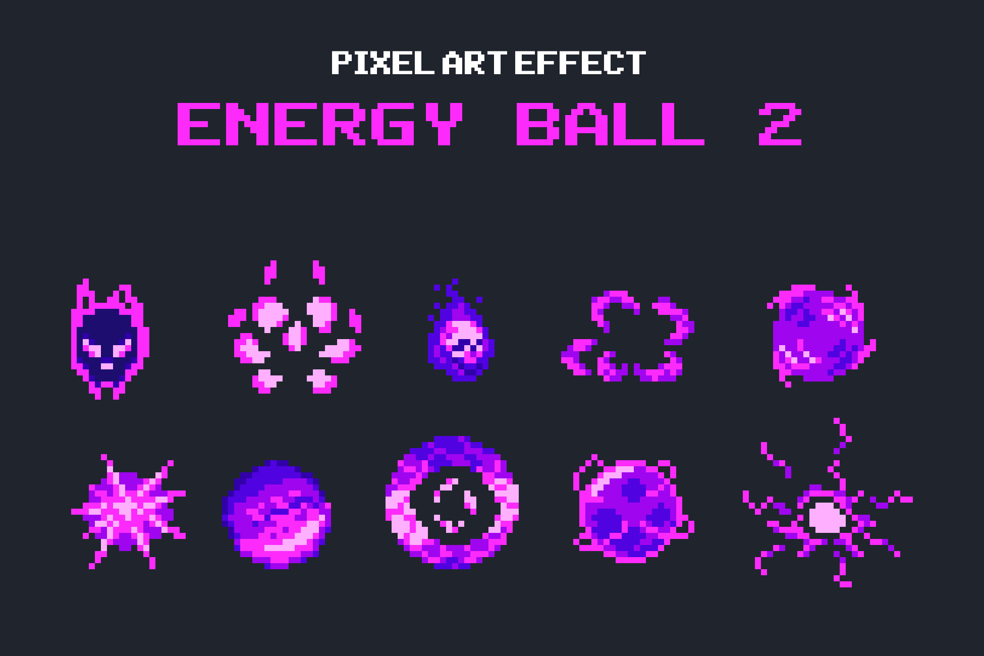 Energy Ball 2 - Effect Pixel Art | 2D Textures & Materials | Unity ...