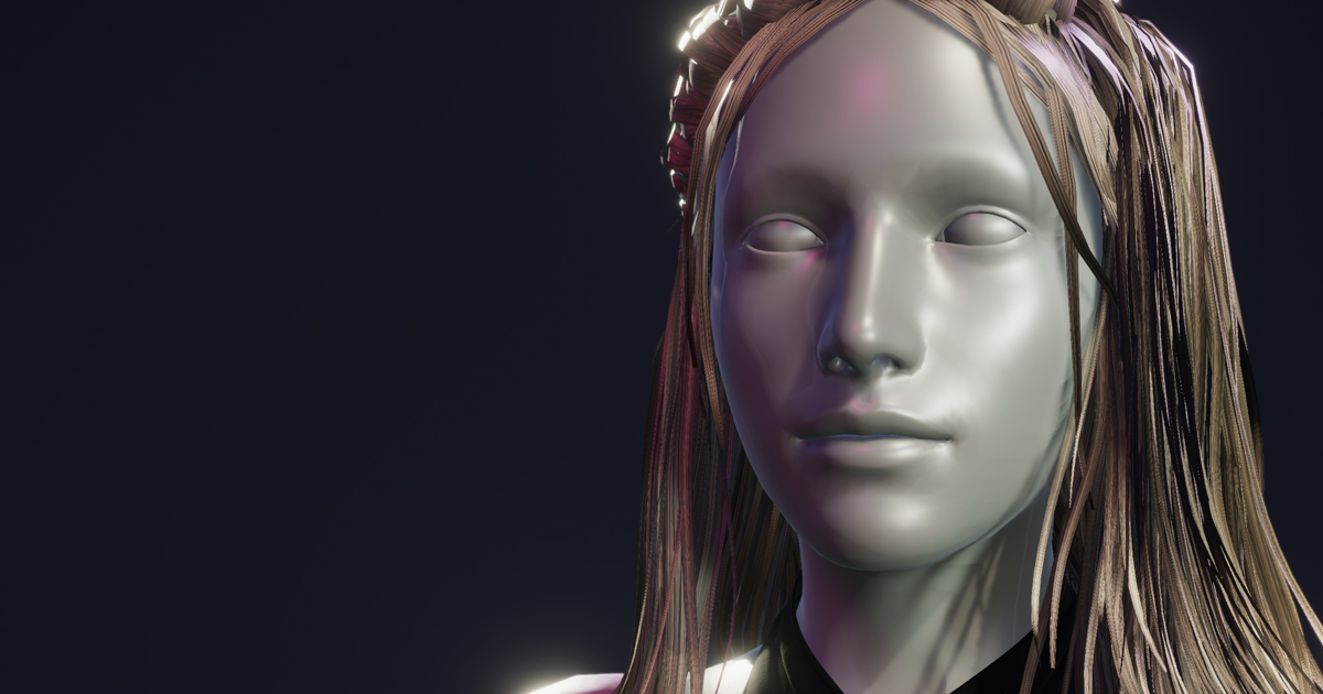 Long French Braid Female Hairstyle from Tafi | 3D Clothing | Unity ...