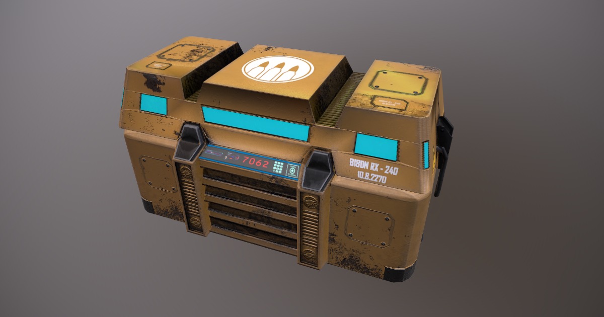 Futuristic Ammo Crate Scifi | 3D 소품 | Unity Asset Store