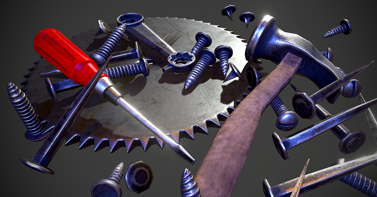 Mini Pack : Old Tools | 3D Tools | Unity Asset Store