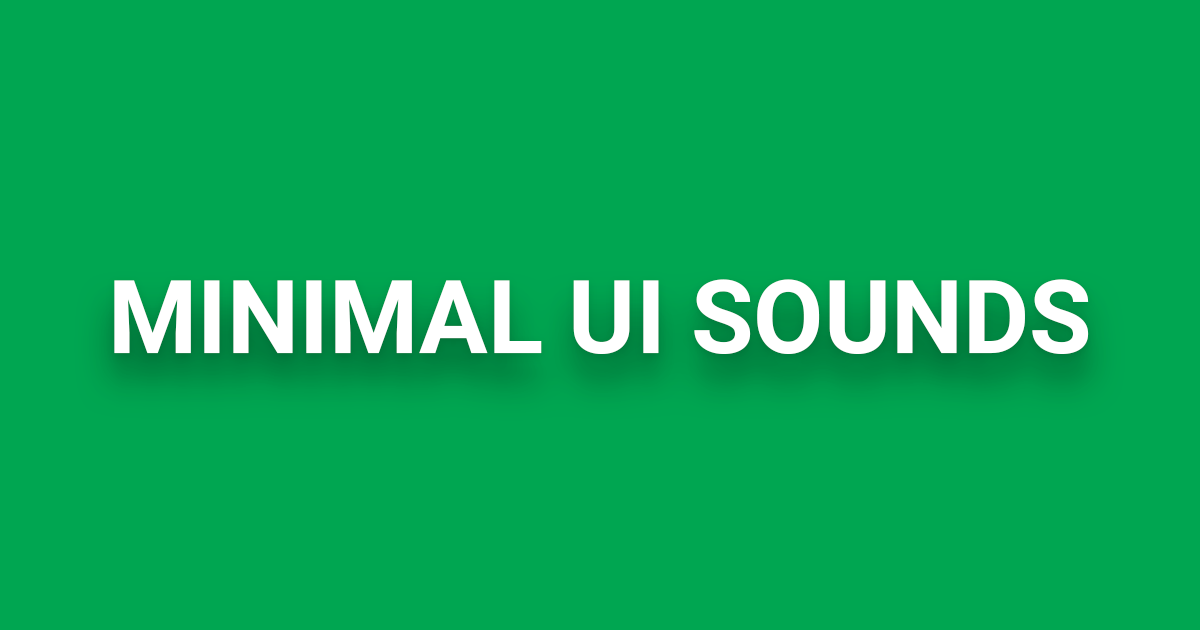 Minimal UI Sounds | Audio Sound FX | Unity Asset Store