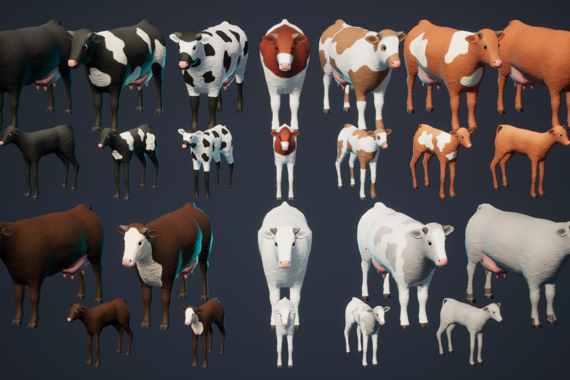 SI - Animated Cow and Calf | Characters | Unity Asset Store