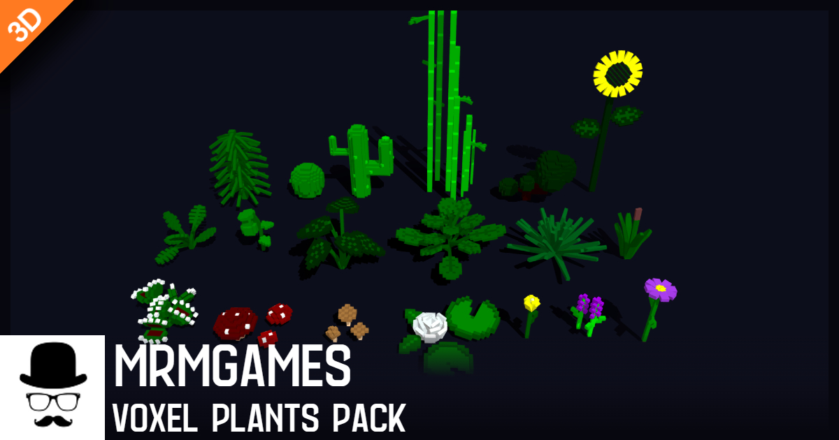 Plants Pack - 3D Voxel Low Poly Nature | 3D Plants | Unity Asset Store