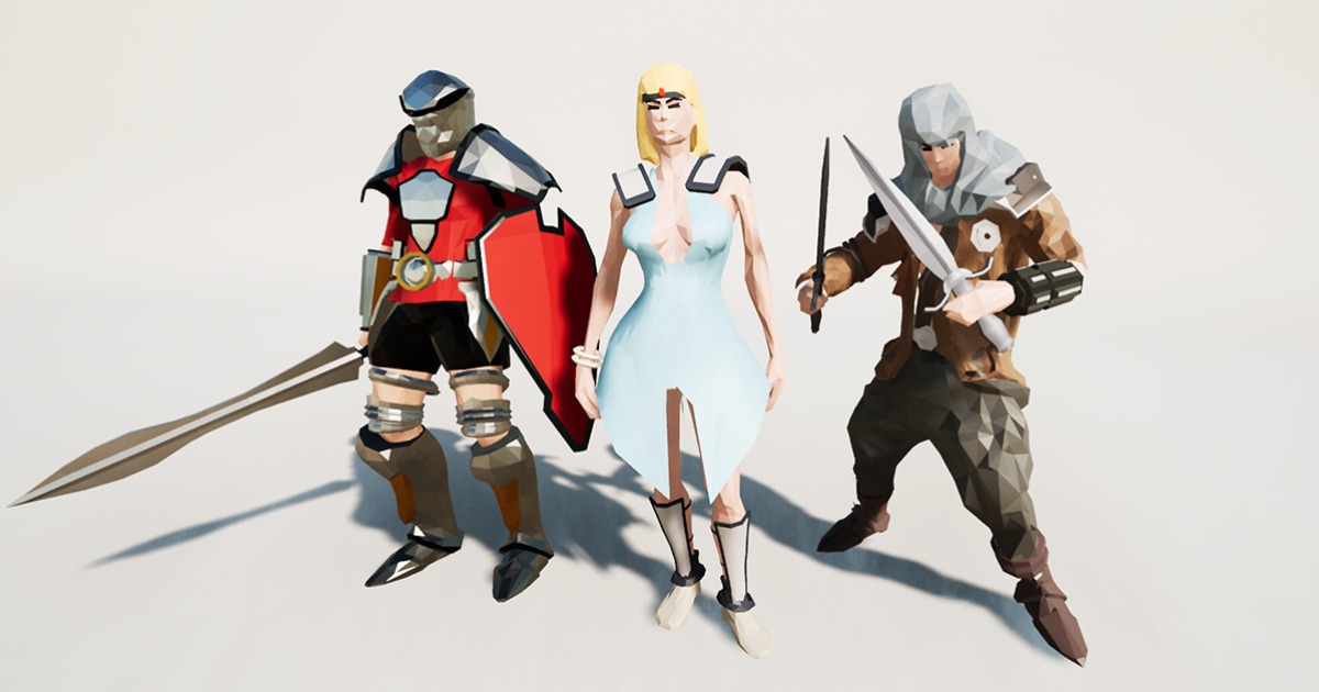 Low Poly - Fantasy Character Set | Characters | Unity Asset Store