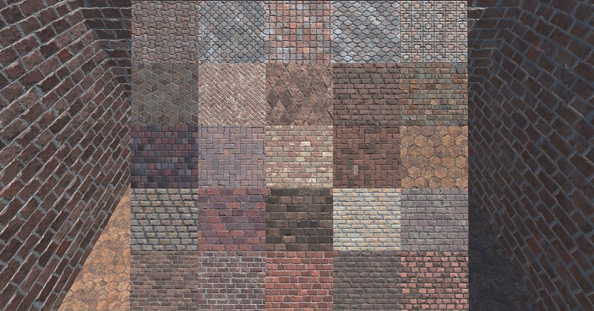 Brick Materials Vol. 2 | 2D Textures & Materials | Unity Asset Store