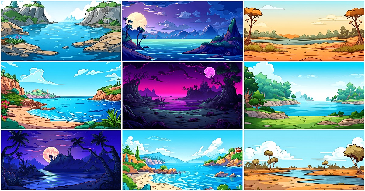 BACKGROUND - Cartoon Island 2 | 2D Environments | Unity Asset Store