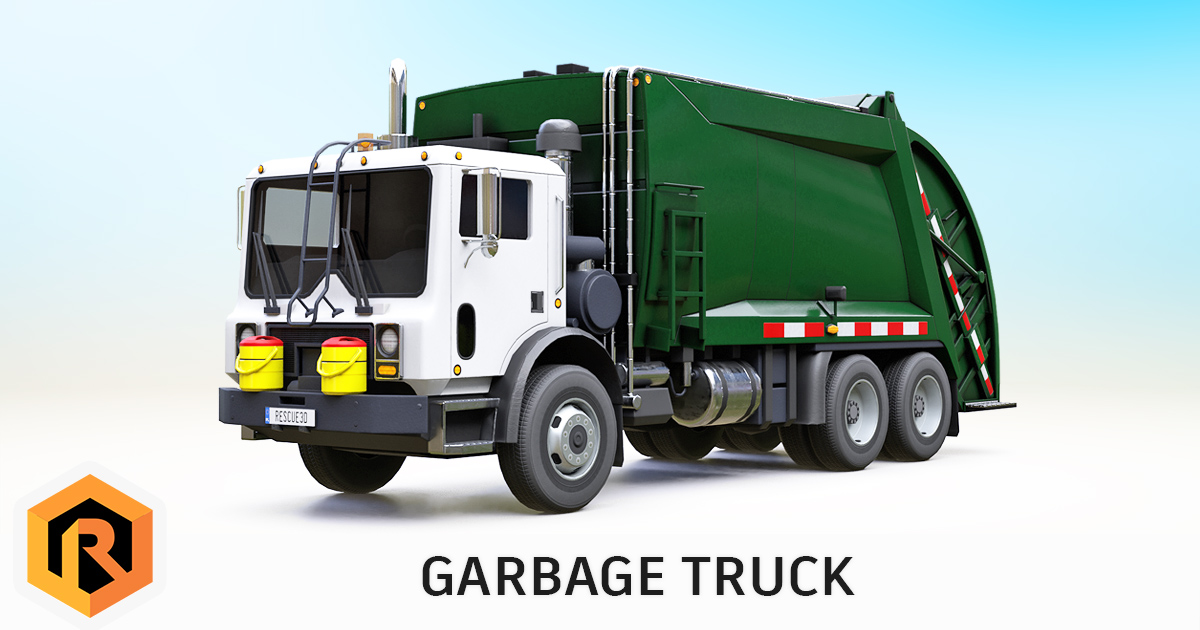 Rear Loader Garbage Truck | 3D Vehicles | Unity Asset Store