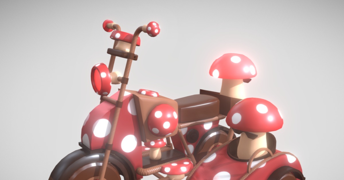 Cartoon - Mushroom Motorcycle | 3D Vehicles | Unity Asset Store