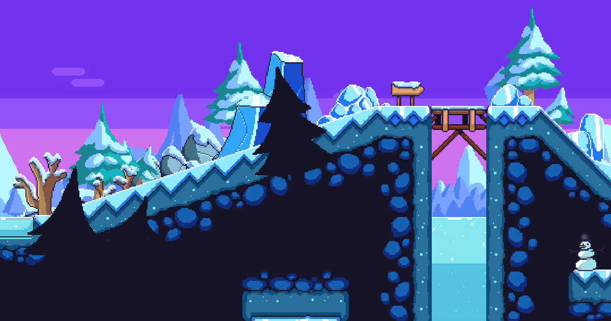 Frozen Pixel Art Environment | 2D Environments | Unity Asset Store