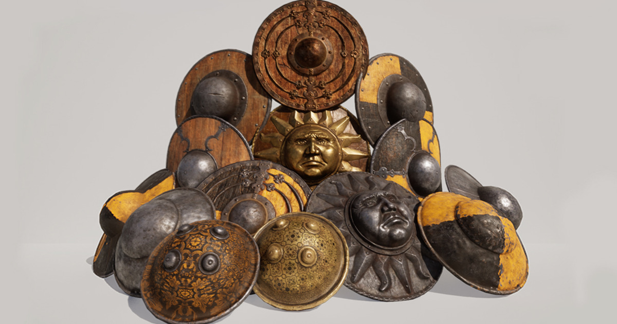 Small shields - Bucklers | 3D Weapons | Unity Asset Store