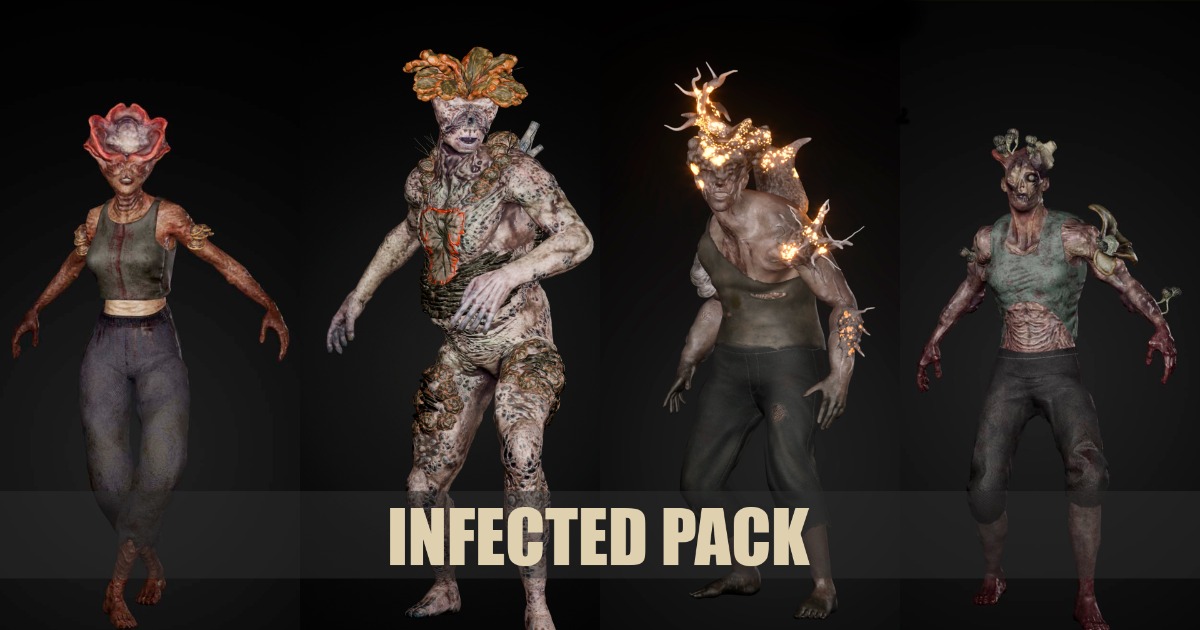 Infected C Pack | 3D Creatures | Unity Asset Store