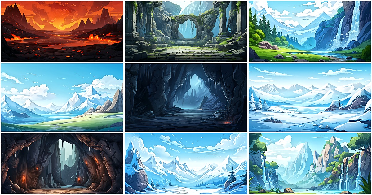 BACKGROUND - Fantasy Mountain 2 | 2D Environments | Unity Asset Store