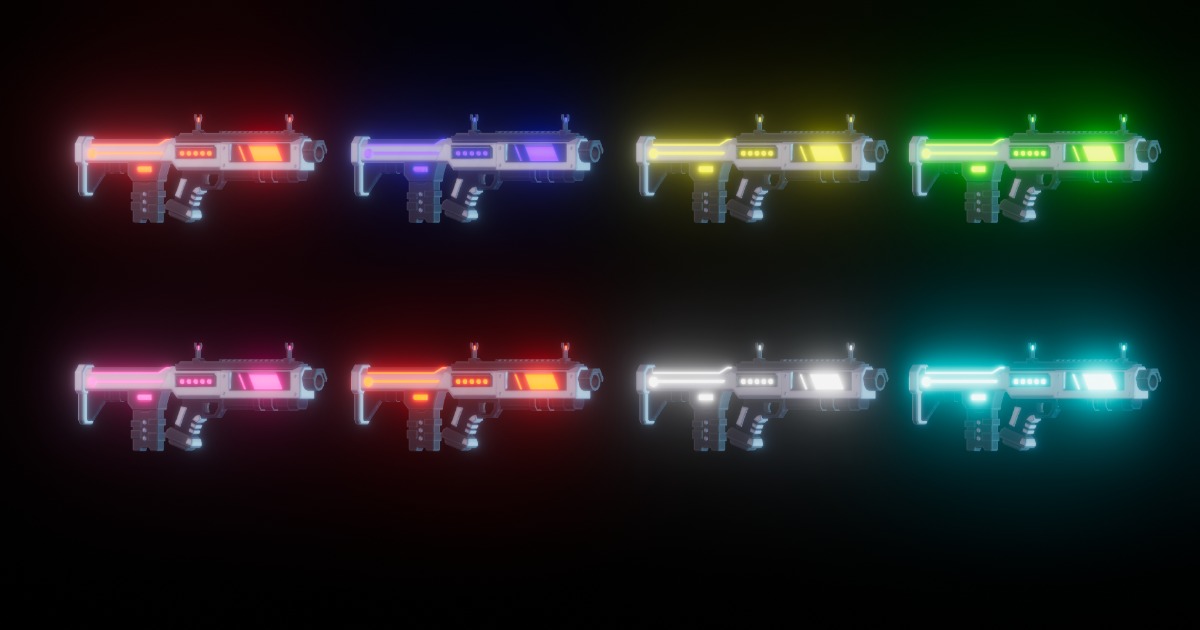 Neon Cyber Weapon Pack - Shotgun | 3D Weapons | Unity Asset Store