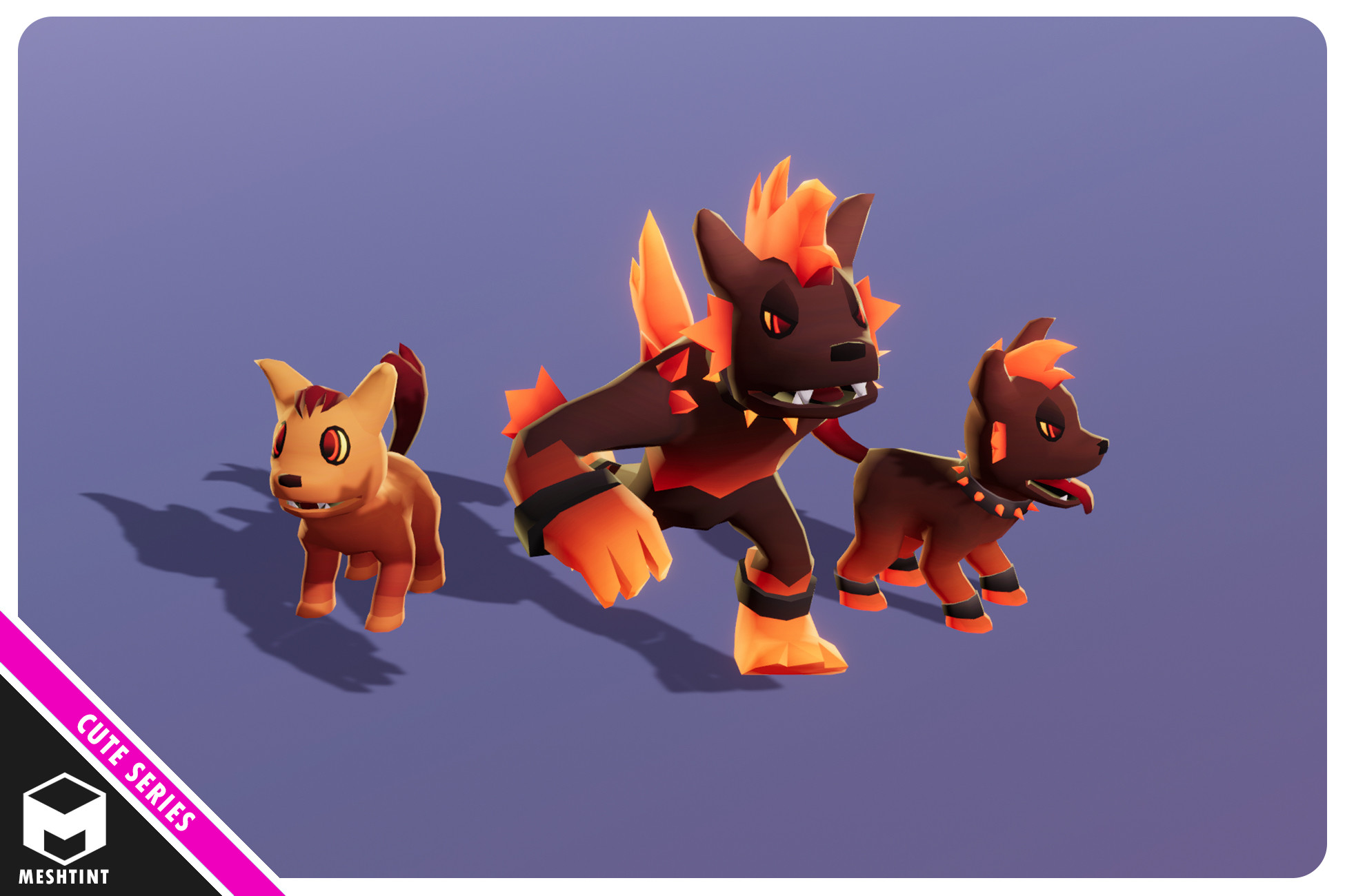 Dog Pup Bowwow Evolution Pack Cute Series | 3D クリーチャー | Unity Asset Store