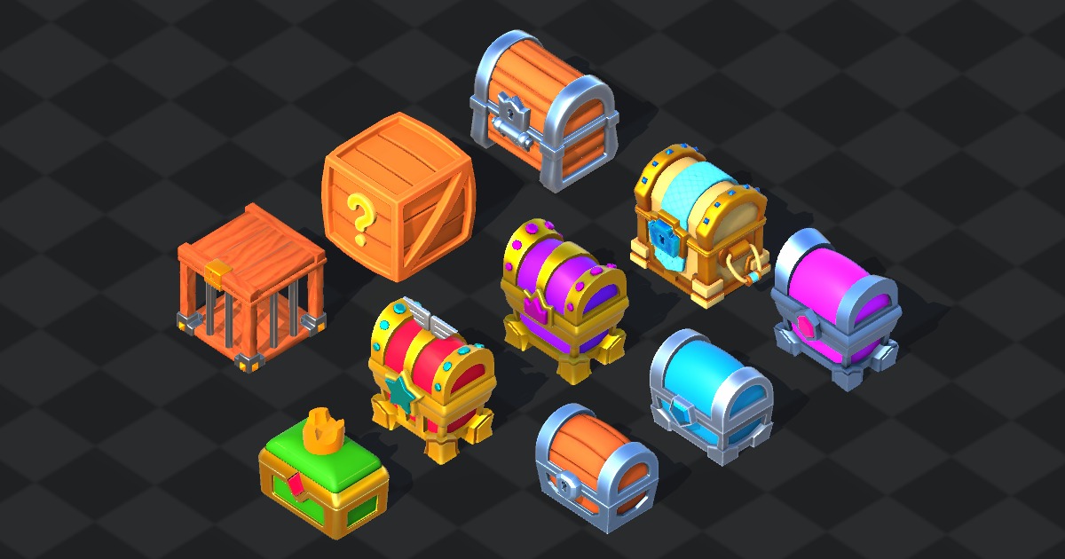 Stylized 3D Chests Pack – Animated Collection (10 Variants) | 3D Props ...