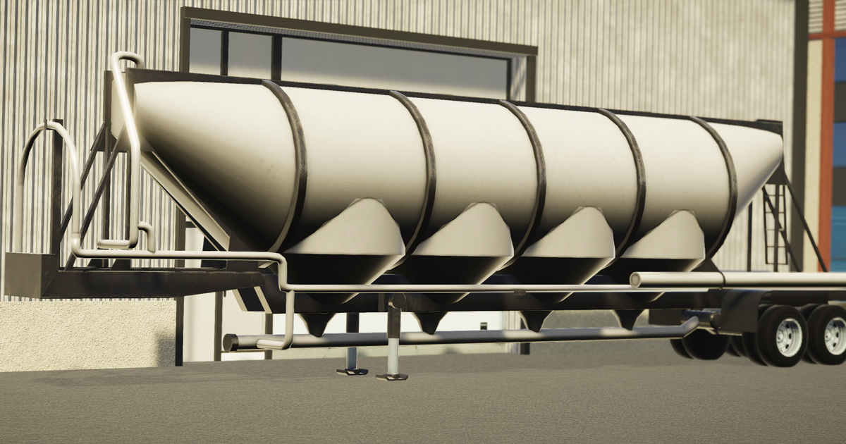 Semi Truck Trailer 07 - Bulk Commodity trailer | 3D 지상 | Unity Asset Store