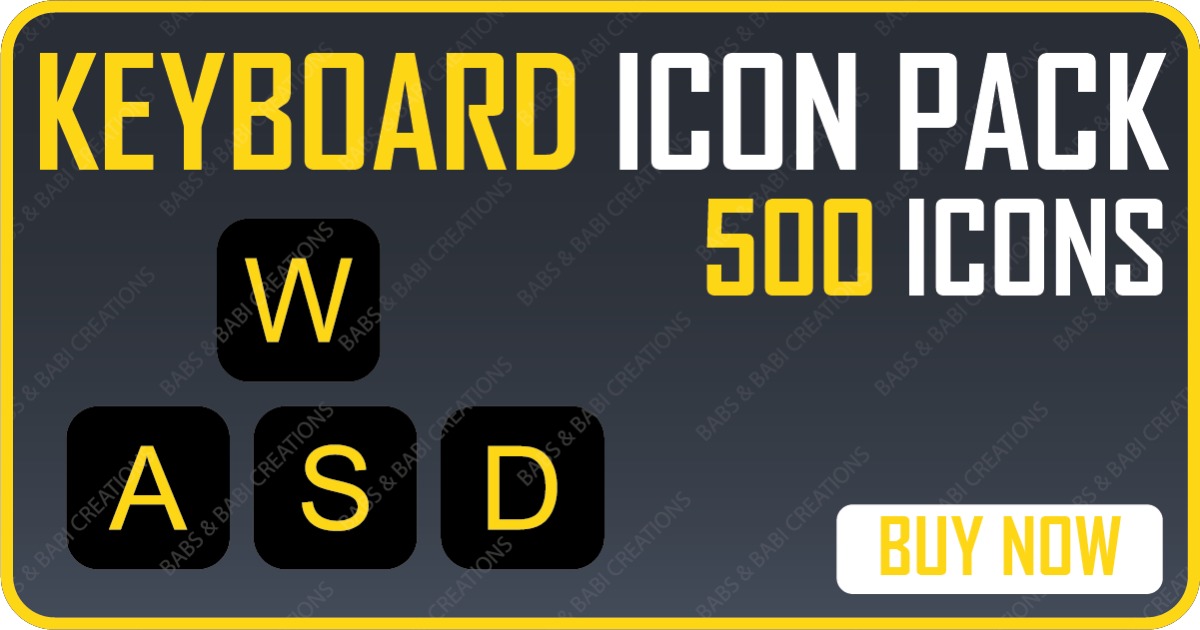 Keyboard Icon Pack - UI Prompts & Button Design | 2D Icons | Unity ...