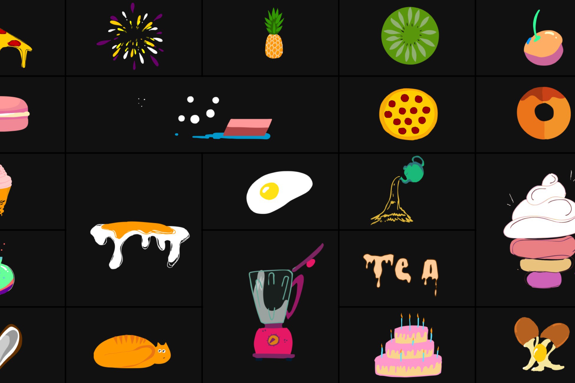 Cartoon Food Animations (23.06) | 2D Textures & Materials | Unity Asset ...