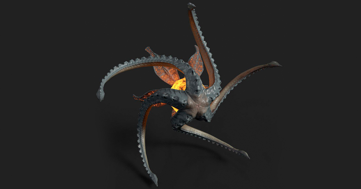 Flying, Deep Monster | 3D Creatures | Unity Asset Store