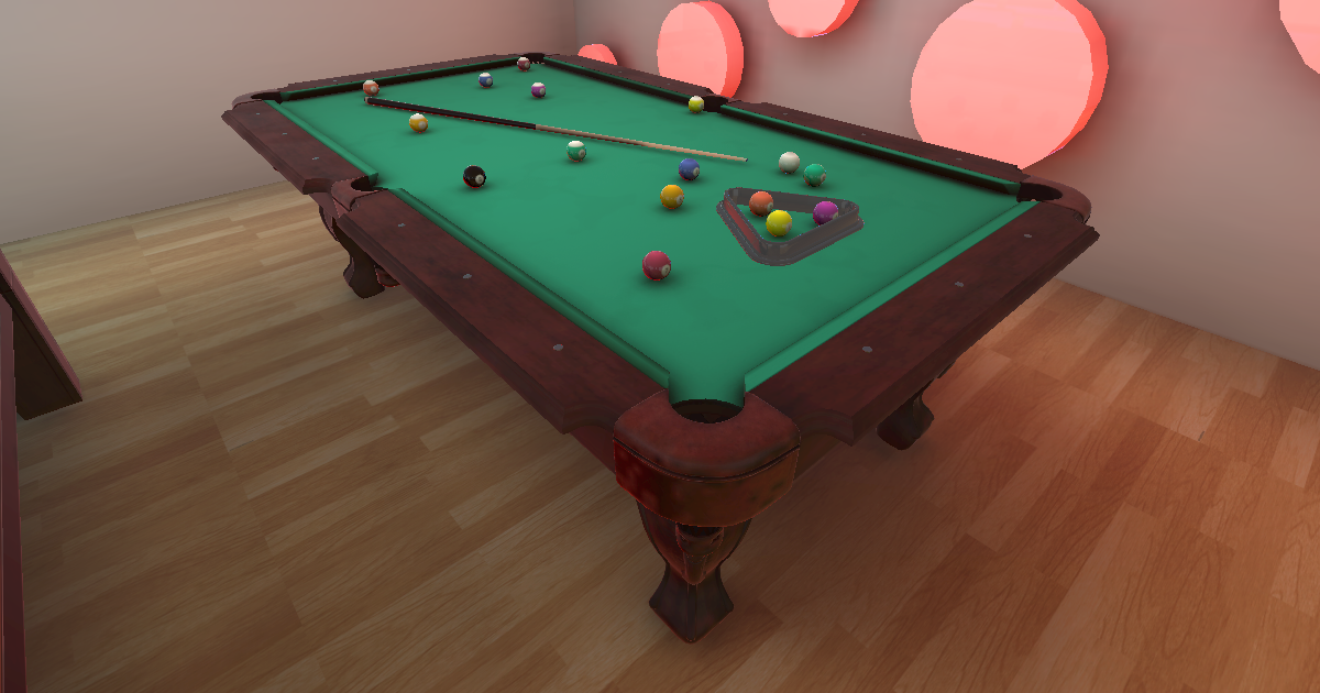 Pool Table #1 - (8 Ball Pool Model) | 3D Interior | Unity Asset Store