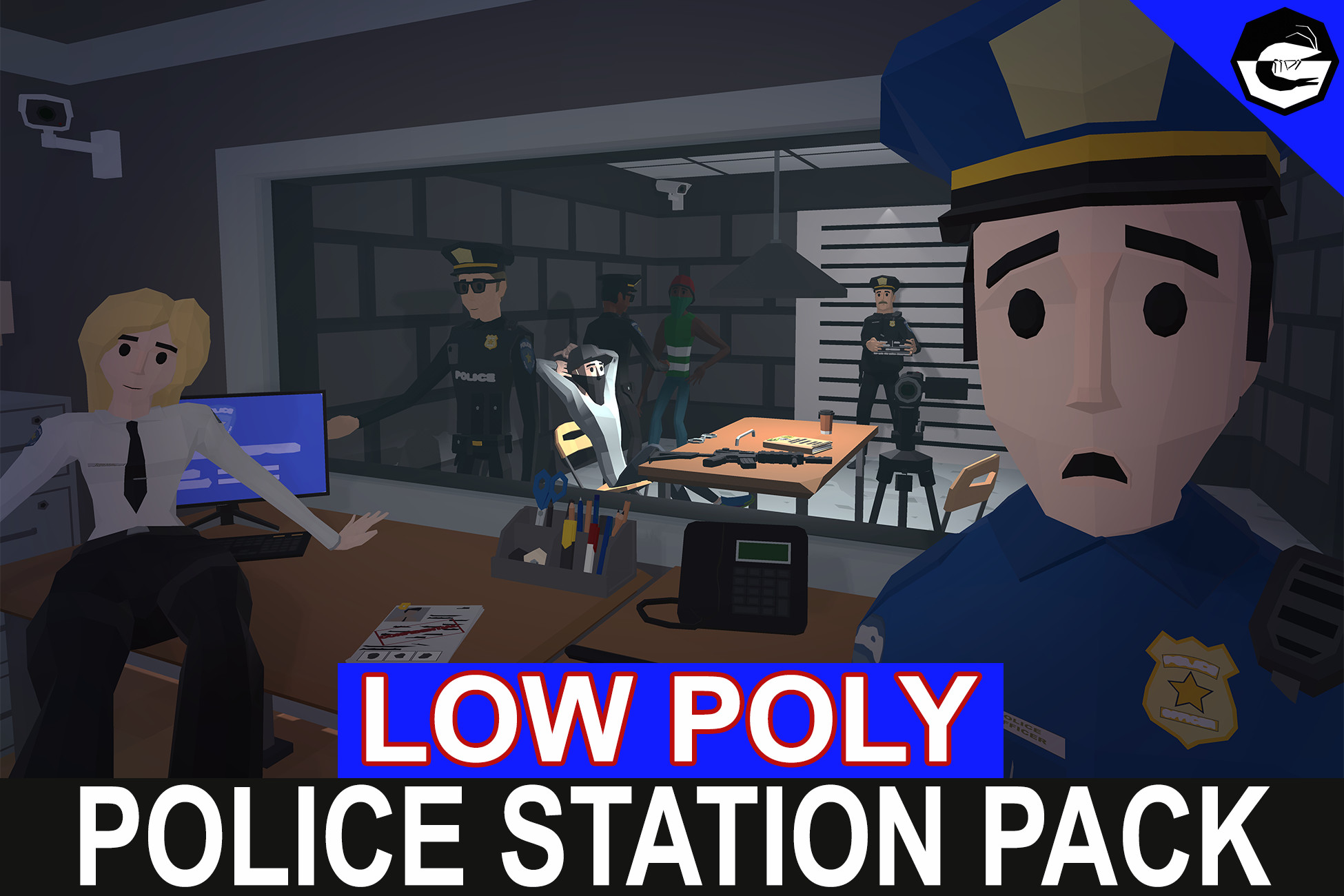 Low Poly Police Station Pack | 3D Urban | Unity Asset Store