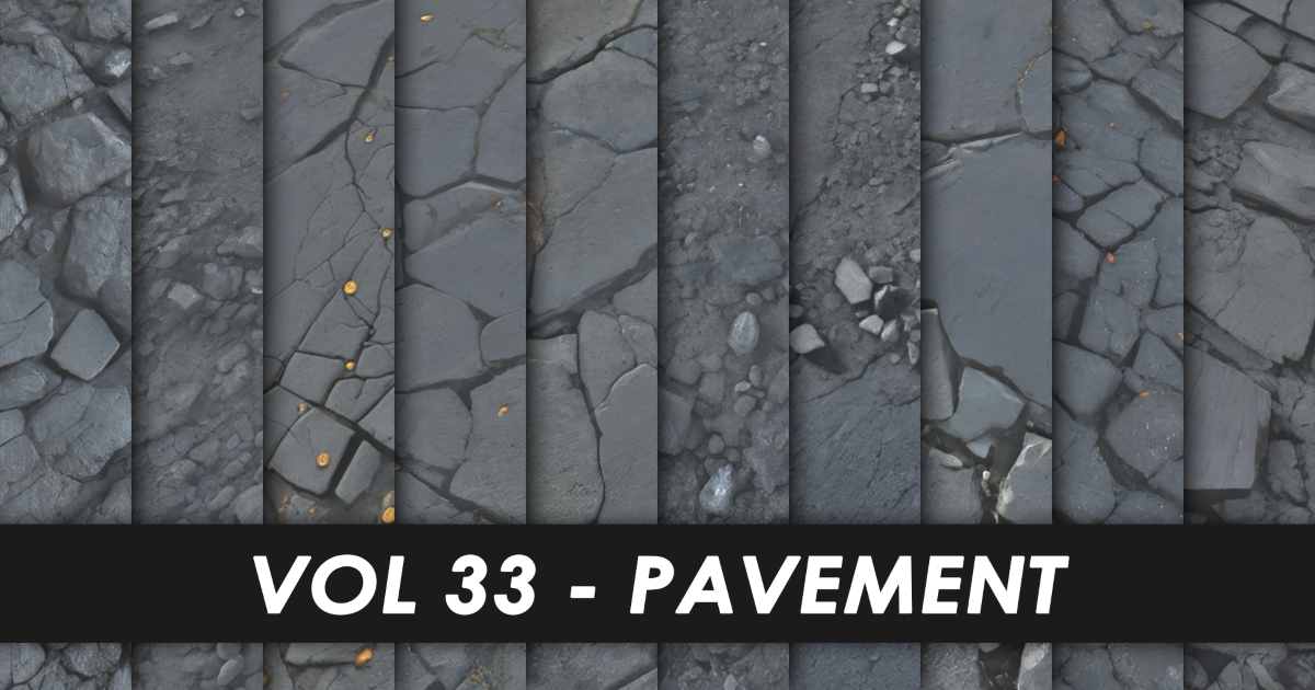 Realistic Textures - Vol 33 - Pavement | 2D Textures & Materials ...