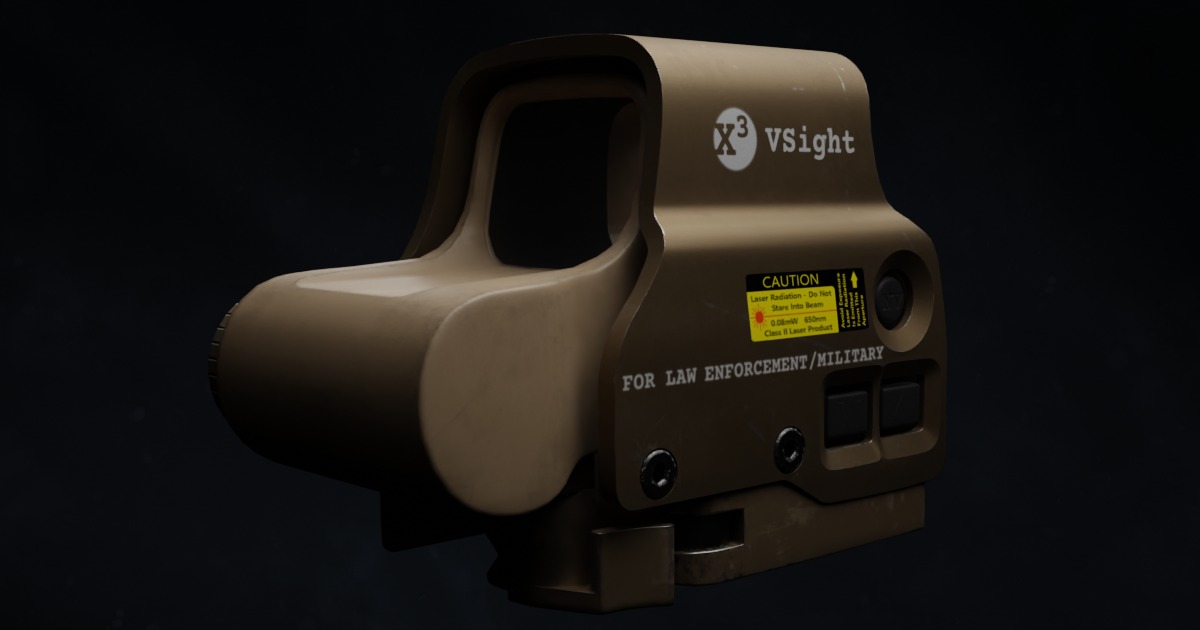 X3 Holographic Sight | 3D Guns | Unity Asset Store