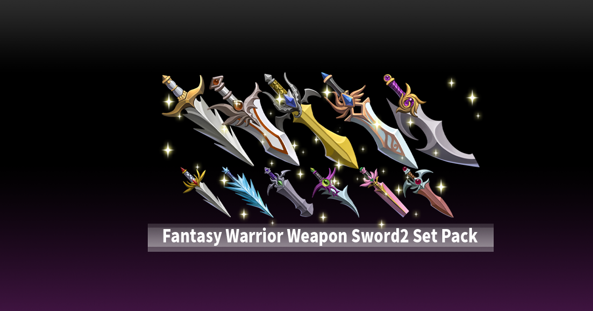 Fantasy Warrior Weapon Sword2 Set Pack | 2D Icons | Unity Asset Store