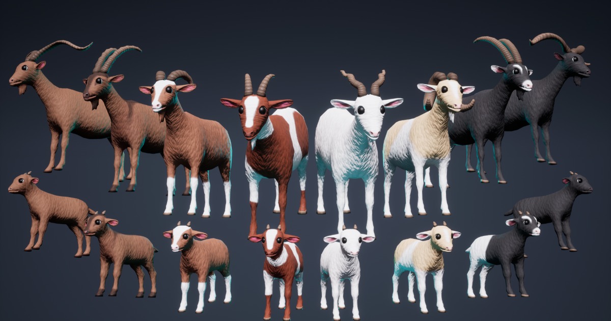 SI - Animated Goat and Kid | Characters | Unity Asset Store