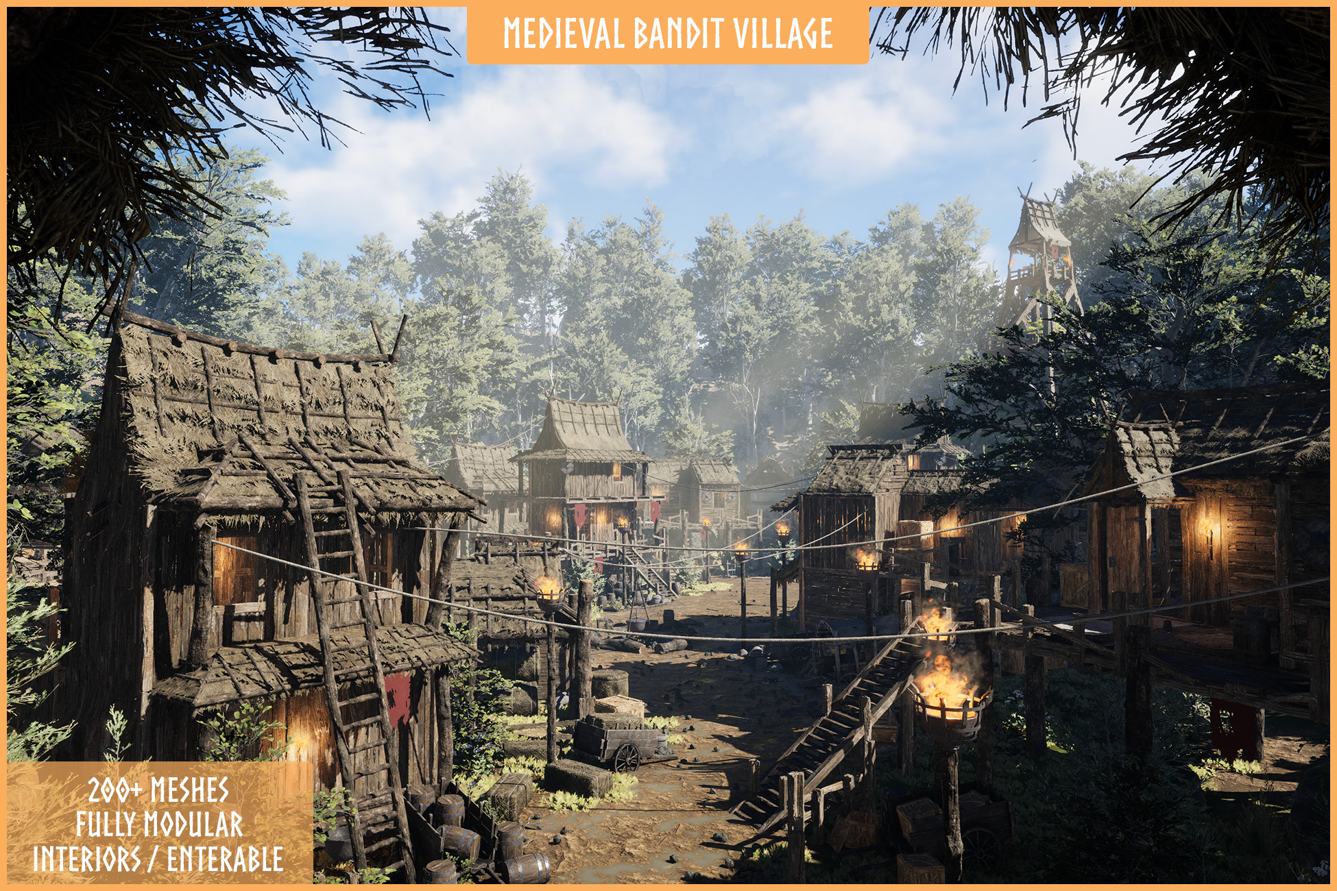 Modular Medieval Bandit Village (Medieval Village, Bandit village, Town ...