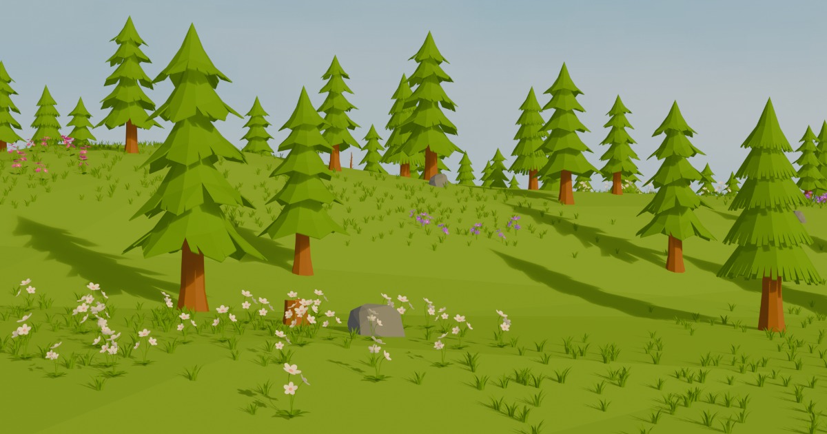 Low Poly Pine Forest | 3D Environments | Unity Asset Store