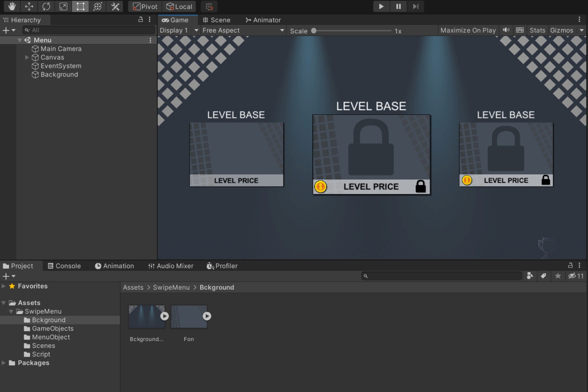 SwipeMenu For Games | GUI Tools | Unity Asset Store