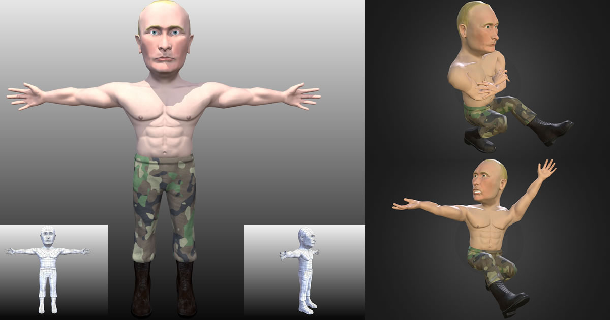 Vladimir Putin caricature character | Characters | Unity Asset Store