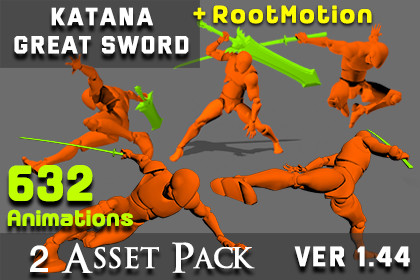 Powerful Sword Pack(Great Sword + Katana) | Unity AssetStore概要 优惠信息 beta