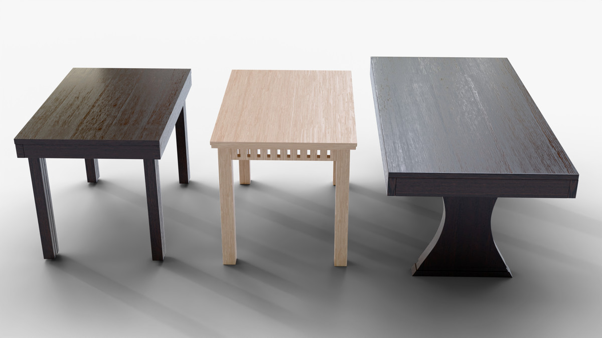 Premium Wooden Tables Collection Pack 6