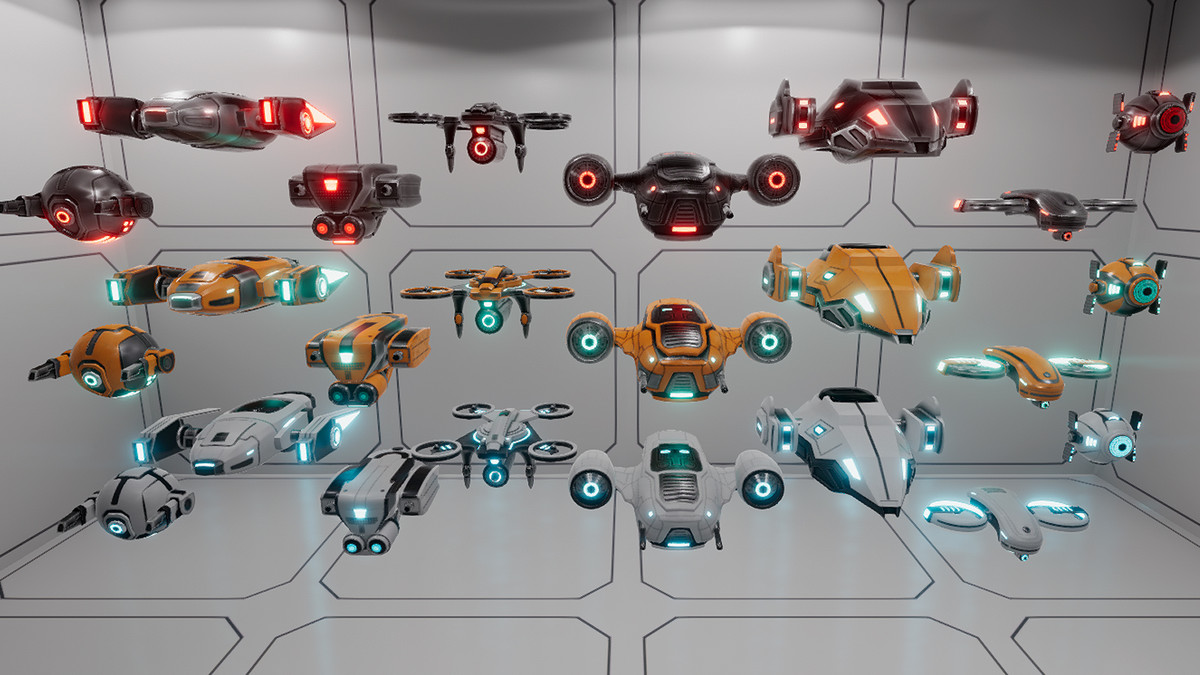 Sci-Fi Battle Drones