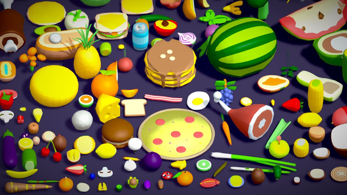 Food Pack - 310+ Foods Mega Pack - Low poly Vegetable Fruits Drink Veg ...