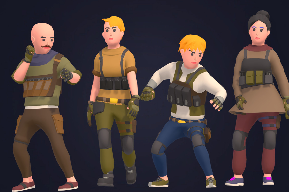 Customizable 3D Military Characters Pack Vol 1