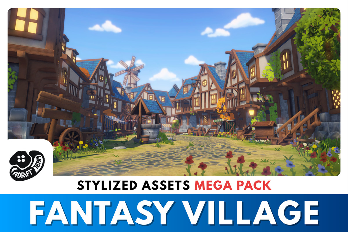 Fantasy Village Stylized Modular MEGA PACK