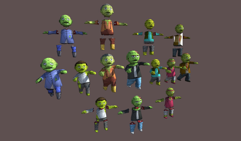 Zombies Cartoon Characters Pack