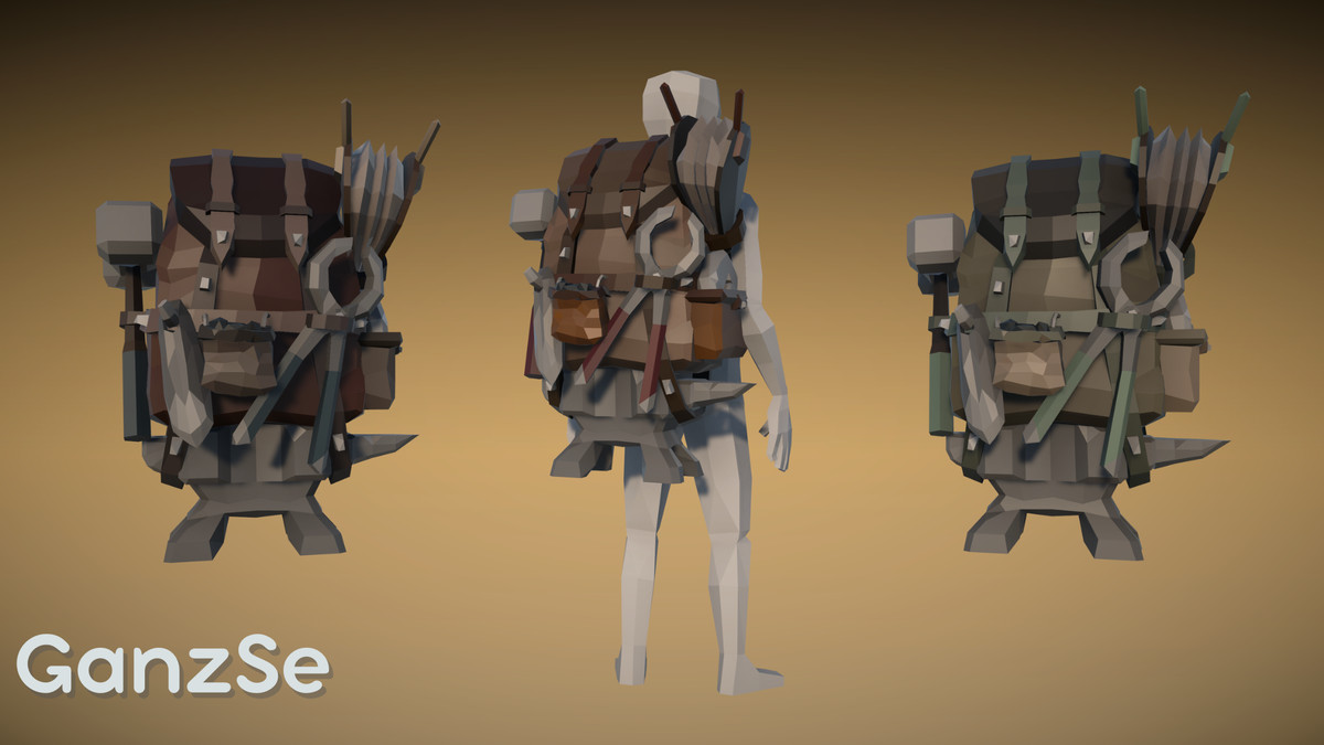 GanzSe Backpacks - Fantasy Low Poly Pack