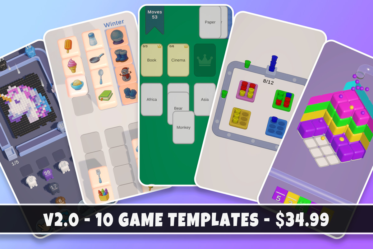 HyperCasual Game Engine - Mobile Puzzle Templates