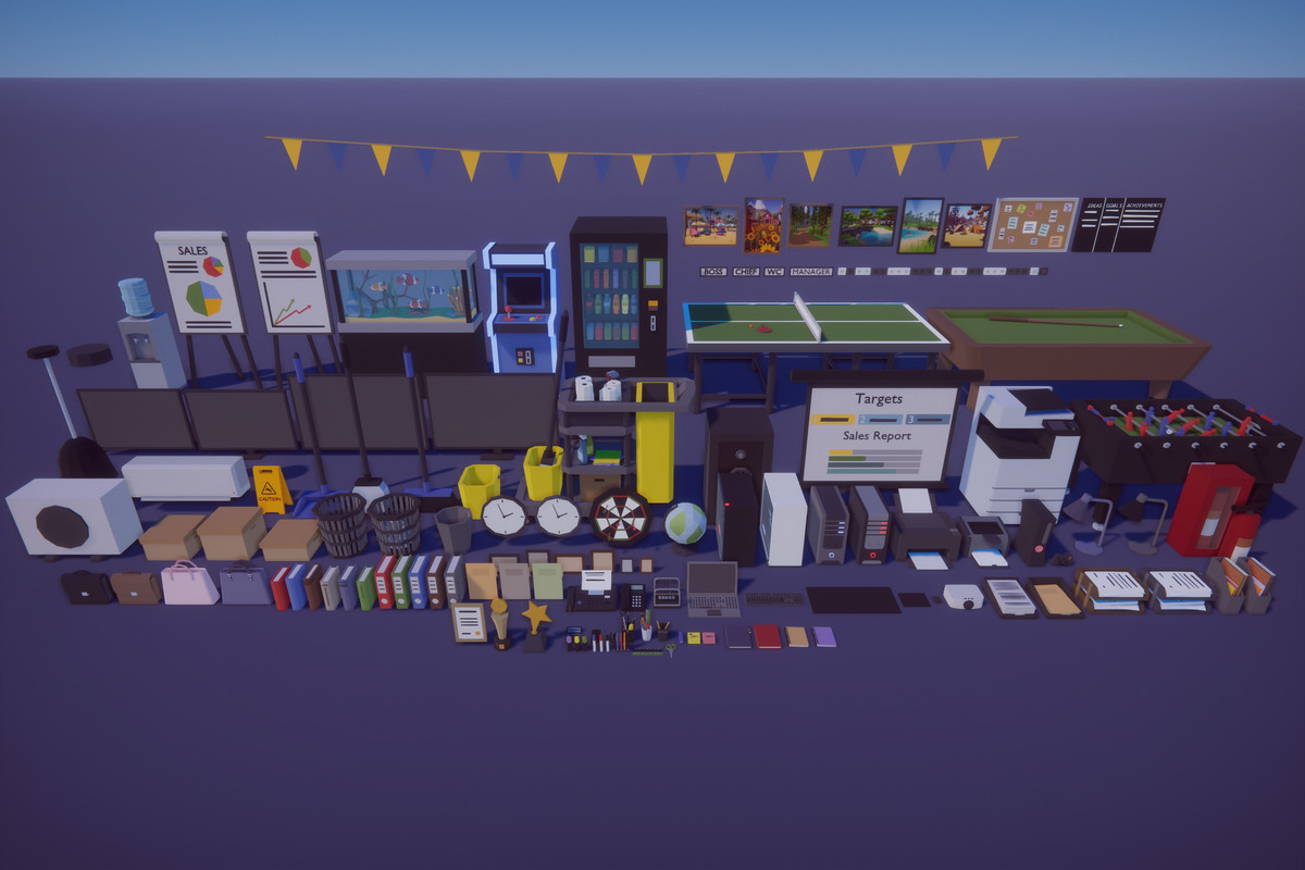 Low Poly Office Interiors